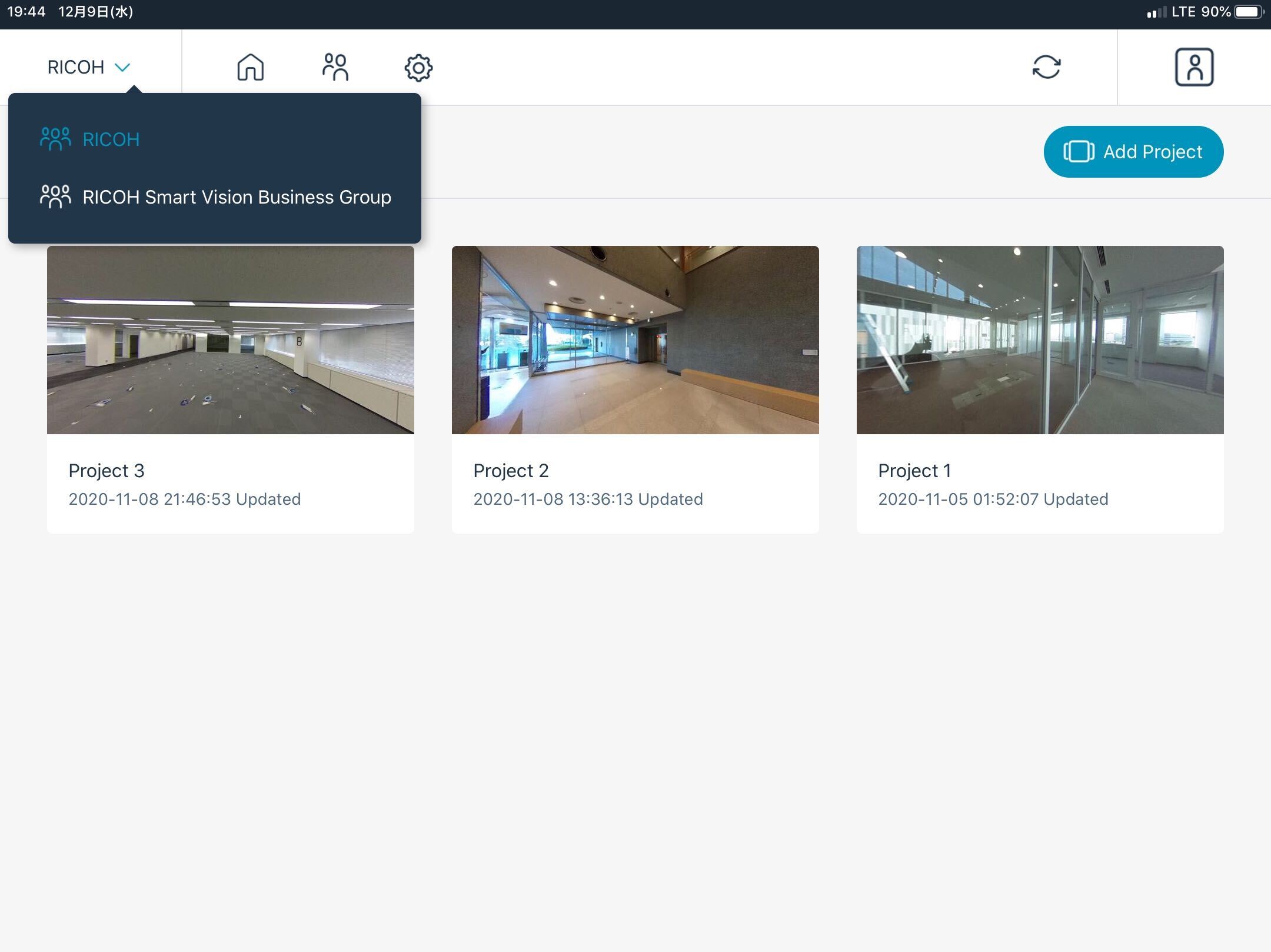 Switch Teams – RICOH360 Projects